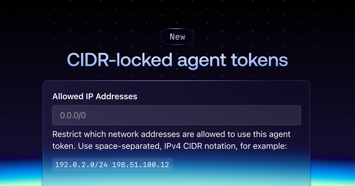 CIDR-locked agent tokens | Buildkite June 2023 Release | Buildkite