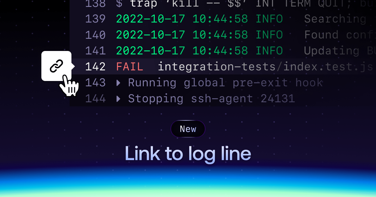 Link to log line | Buildkite June 2023 Release | Buildkite