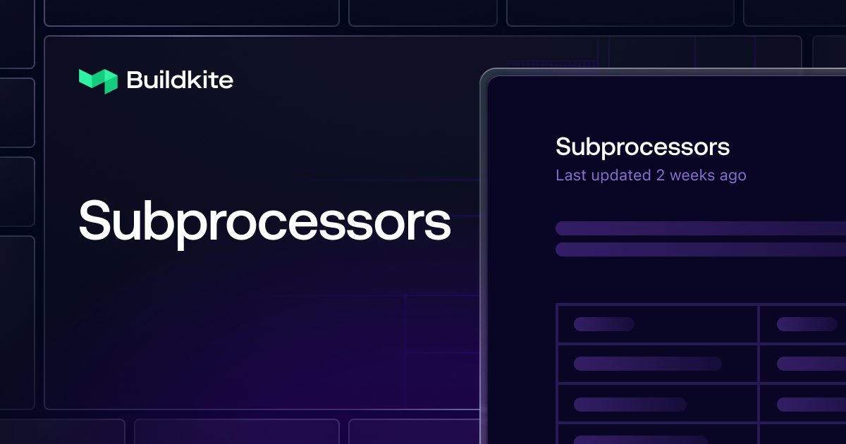 Subprocessors | Buildkite